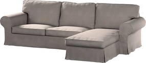 Potah na pohovku IKEA Ektorp 2-místná s lenoškou barva béžová látka pletený vzor