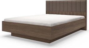 Čalouněná postel Amaro G 160x200 s úložným prostorem a kovovým rámem, dub dunin