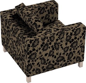 Potah na křesko IKEA Karlanda, krátký barva béžová látka pletený vzor, vzorované