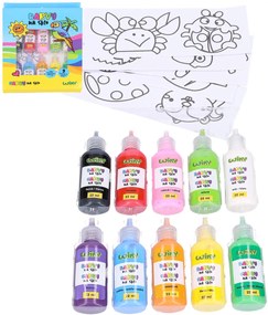 _Ostatní 1_ Barvy na sklo set 9x 22ml + černá kontura se šablonami w031757