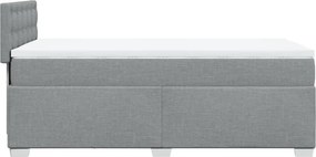 Box spring postel s matrací světle šedá 90x190 cm textil 3285757