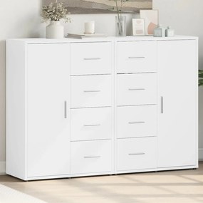 Příborníky 2 ks bílé 60 x 31 x 84 cm kompozitní dřevo 3276588