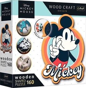 Dřevěné puzzle trefl wood craft origin puzzle mickey mouse retro 160 dílků