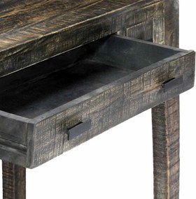 Psací stůl černý 110 x 50 x 75 cm masivní mangovníkové dřevo 247913