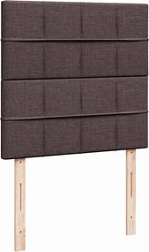 Box spring postel s matrací tmavě hnědá 80x200 cm textil 3291886