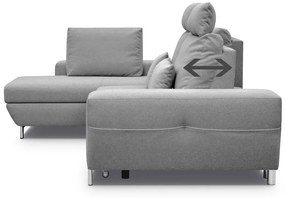 Casarredo - Komfort nábytek Rohová sedací souprava FAUNA I rozkládaci s úložným prostorem, výběr látek SK3 | potah: matt velvet 72,Umístění rohu: roh na pravé straně