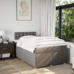 Box spring postel s matrací taupe 120x200 cm textil 3286665