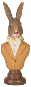 Dekorace busta králík ve žlutém obleku Rabbi bust - 7*5*19 cm