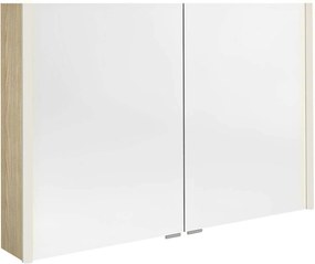 Sapho Alix - Zrcadlová skříňka s LED osvětlením 106x70x18 cm, 2x dvířka, jilm bardini AX106-0013