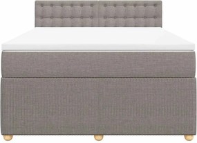 Box spring postel s matrací taupe 140x200 cm textil 3289797