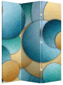 Paraván - Abstrakce kruhy (135 x 180 cm)