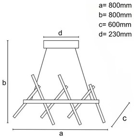 LED Stmívatelný lustr na lanku LED/90W/230V 3000-6500K + dálkové ovládání