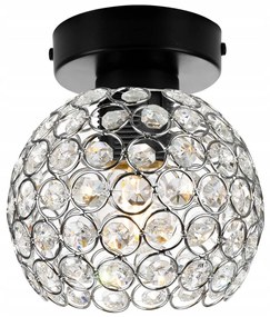 Stropní svítidlo Crystal, 1x stříbrné křišťálové stínítko, (výběr ze 2 barev konstrukce)