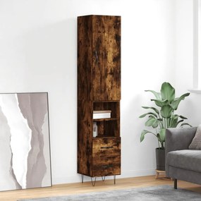 vidaXL Skříň highboard 34,5 x 34 x 180 cm kompozitní dřevo [3198951] Barva: kouřový dub