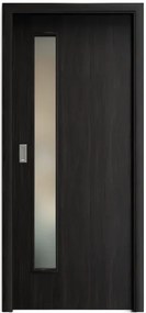 SAPELI ELEGANT KOMFORT M60 - CPL LAMINÁT - POSUVNÉ DVEŘE VČ. ZÁRUBNĚ - Ořech královský Průchozí šířka (cm): 120, Průchozí výška (cm): 197, Typ skla: Satináto bílé