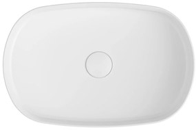 Isvea Sapho INFINITY OVAL keramické umyvadlo na desku, 55 x 36 cm, bílá 10NF65055