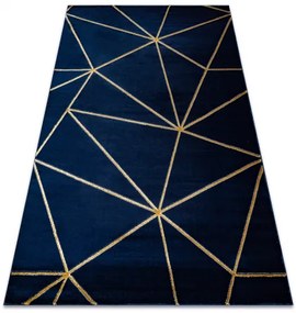 Dywany Luszczow Kusový koberec EMERALD EXCLUSIVE 1013 geometrický tmavě modrý / zlato Rozměr koberce: 80 x 150 cm