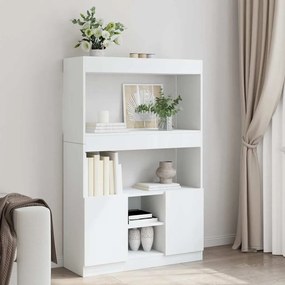 Skříň highboard bílá 92 x 33 x 140 cm kompozitní dřevo