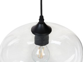 Skleněná závěsná lampa se 6 světly průhledná BEMBOKA Beliani