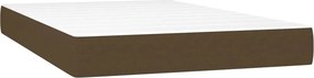 Box spring postel s matrací a LED tmavě hnědá 120x190 cm textil 3270035