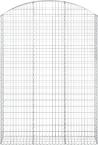 Klenutý gabionový koš 150 x 30 x 200/220 cm pozinkované železo 153450