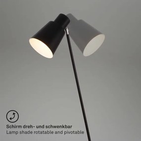 Brilo - Stojací lampa 1xE27/10W/230V černá