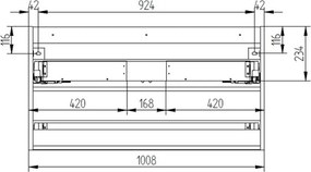 Mereo Mereo, Aira, koupelnová skříňka s keramickým umyvadlem 101 cm, CN742