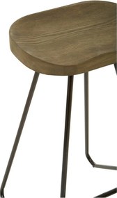Černá/v přírodní barvě barová stolička z jilmového dřeva (výška sedáku 78 cm) District – Premier Housewares