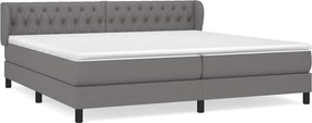 Box spring postel s matrací tmavě šedá 200x200 cm textil 3126510