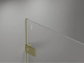Mexen Lunar-F skládací sprchové dveře levé 125 cm, transparentní, zlaté kartáčované - 836S-125-050-55-00-L