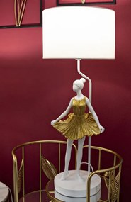 Stolní lampa Dancer 90,5 cm bílo-zlatá