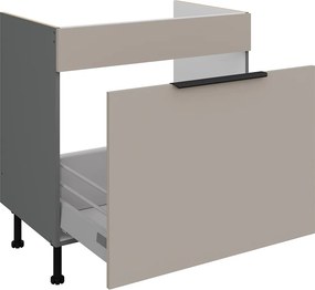 ARIA ta | dolní skříňka 80 ZL 1S dřezová | 80 cm | PREMIUM BOX | antracit/béžová