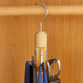 Závěsný dřevěný věšák na kravaty a opasky The Dandy – Premier Housewares