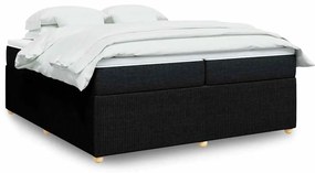 Box spring postel s matrací černá 200x200 cm textil 3285597