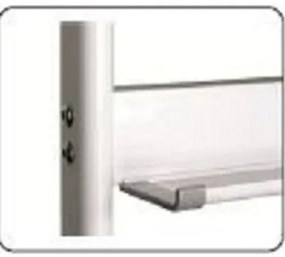 Mobilní bílá magnetická tabule Manutan Expert Basic, oboustranná, 90 x 120 cm