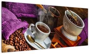 Kávový mlýnek - obraz (100x40cm)
