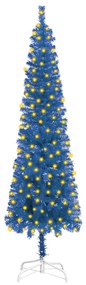 Úzký vánoční stromek s LED modrý 210 cm,  3077996 HangarStore.cz