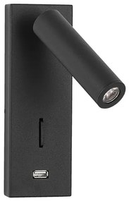 Moderní nástěnné svítidlo Fuse 6 černé