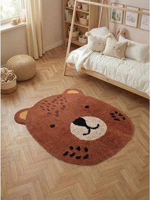 Hnědý pratelný/ručně tkaný bavlněný dětský koberec 120x149 cm Snuggle Berry – Hanse Home