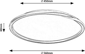 Rabalux Černé stropní LED svítidlo Mathiola 560mm 40W 71290