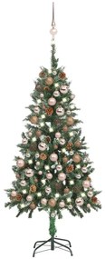 Umělý vánoční stromek s LED a sadou koulí a šiškami 150 cm,  3077847 HangarStore.cz