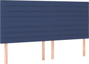 Box spring postel s matrací modrá 160x200 cm textil 3137251