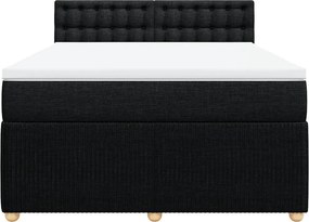 Box spring postel s matrací černá 140 x 190 cm textil 3287467