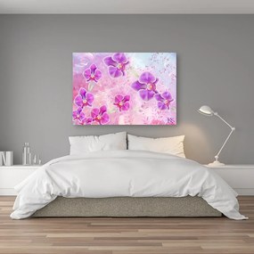 Obraz na plátně, Abstrakce orchidejí - 60x40 cm