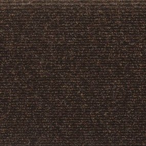 Schodové rohože samolepicí 15 ks 65 x 21 x 4 cm hnědé s obdélníkovým okrajem 326188