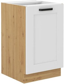 Kuchyňská skříňka LUNA 50 ZL 1F BB korpus: dub artisan, barva dvířek: bílá