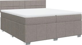 Box spring postel s matrací taupe 200x200 cm textil 3289479