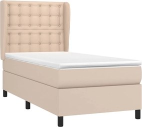 Box spring postel s matrací cappuccino 80 x 200 cm umělá kůže 3129002