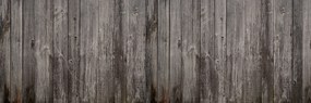 DIMEX | Fototapeta do kuchyně Staré dřevěné lamely KI-180-289 | 180 x 60 cm | hnědá, šedá