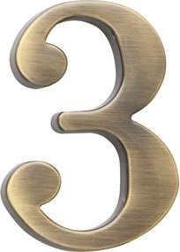 COBRA Číslice 3 - 5 cm, česaný bronz